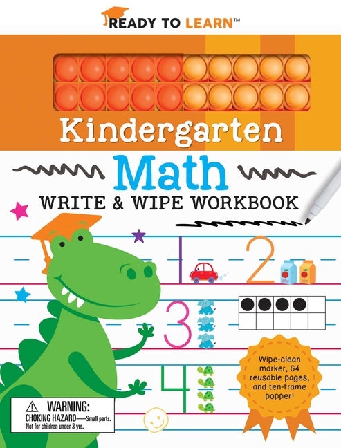 Ready to Learn Kindergarten Math Write & Wipe Workbook with Popper ...